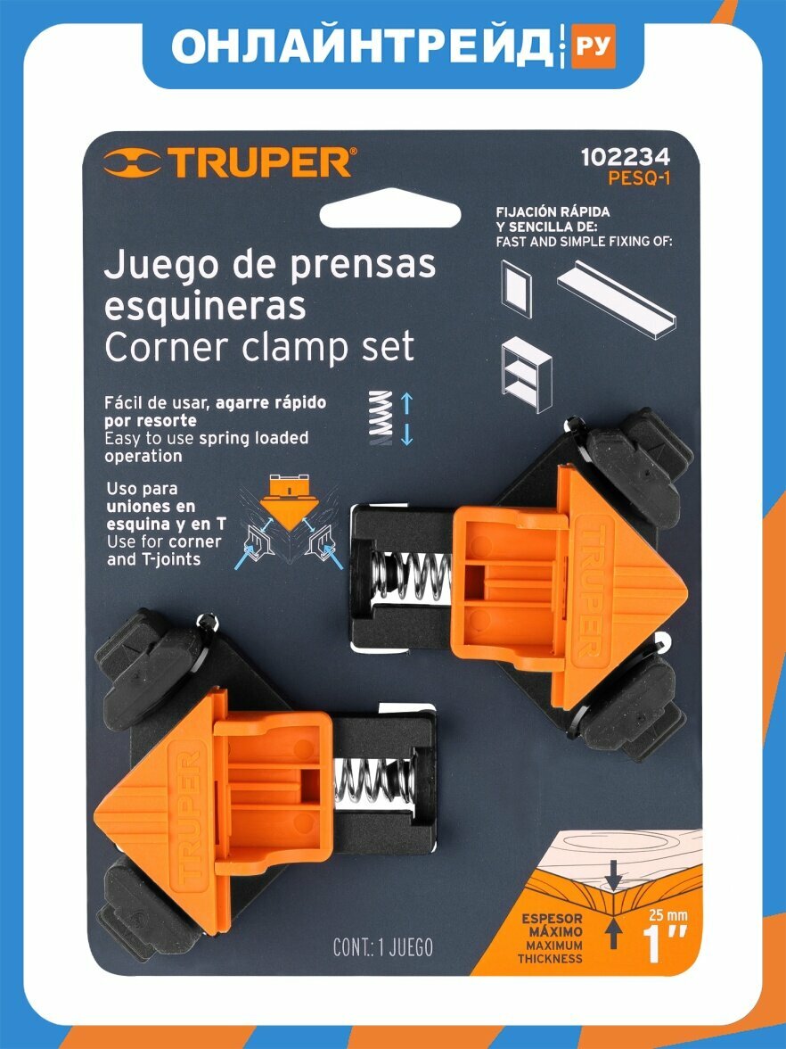 Truper Угловые зажимы 2 шт PESQ-1 102234