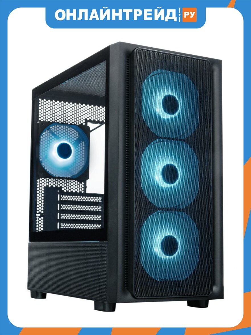 Корпус Xastra A411M 4ARGB-FC, черный
