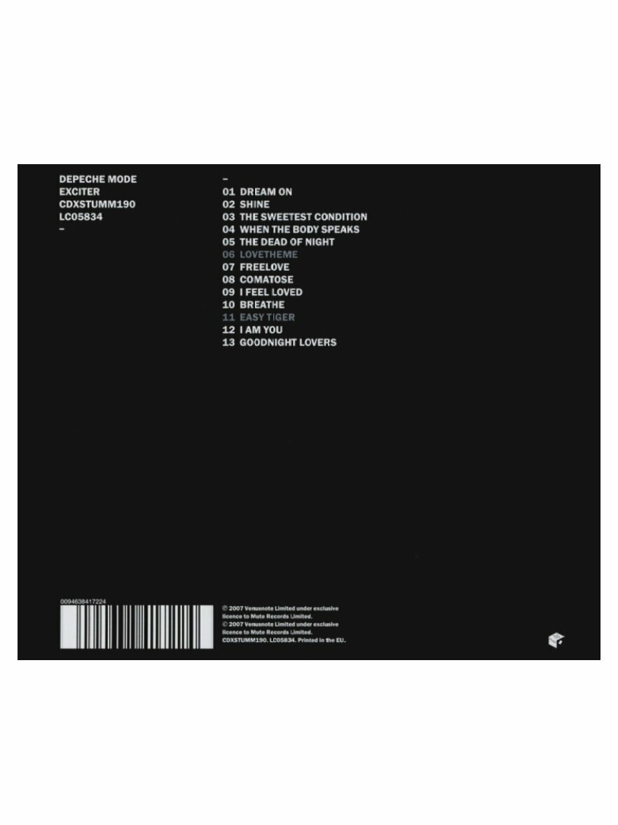 Компакт-диск Warner Music Depeche Mode - Exciter — фото 1