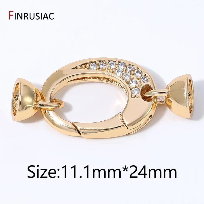 Крючковые застежки FINRUSIAC золотые 14K 1 piece, 14K Gold Plated