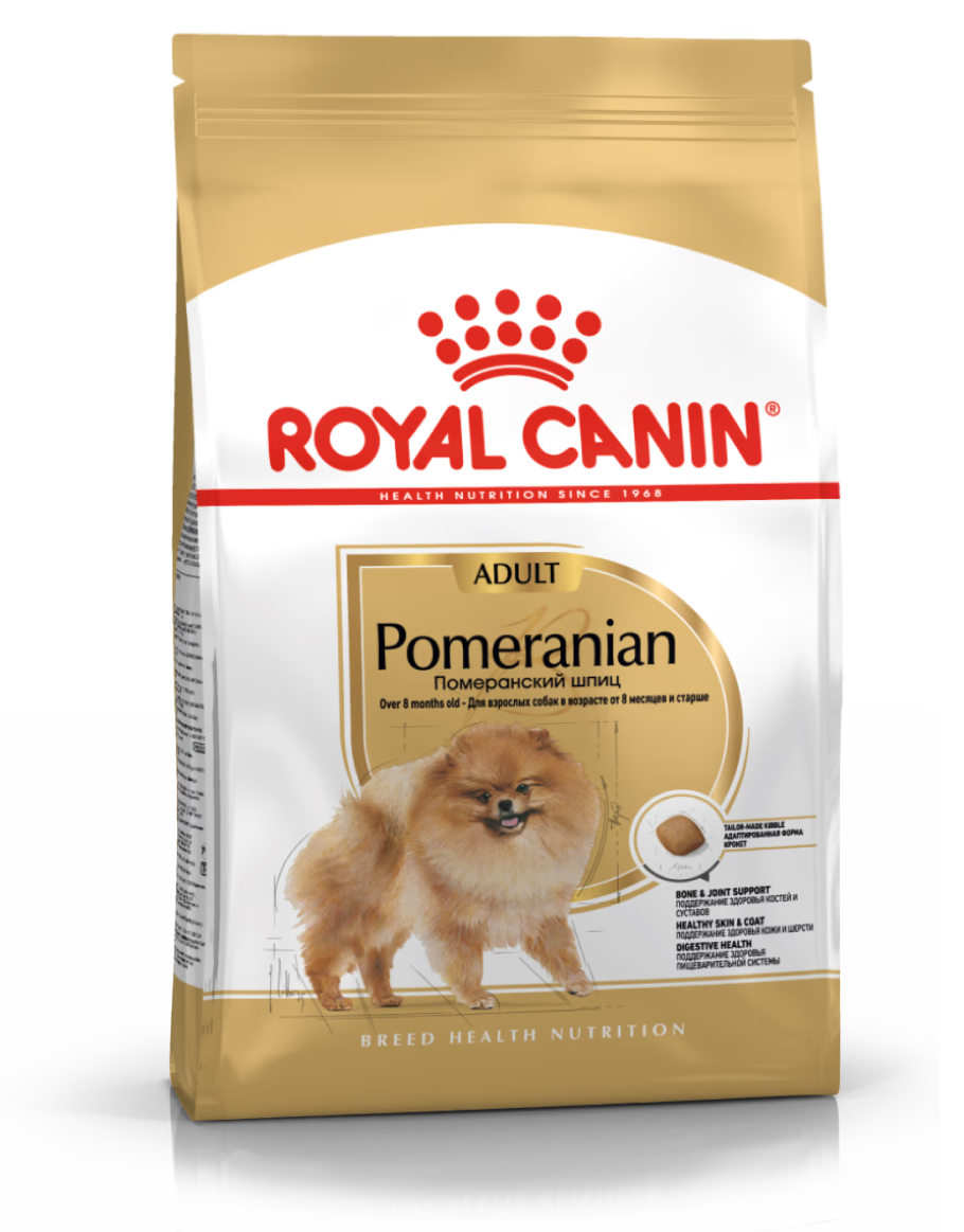 Корм для собак сухой Royal Canin / Роял Канин Pomeranian Adult для взрослых животных породы померанский шпиц, пакет 1.5кг / зоотовары