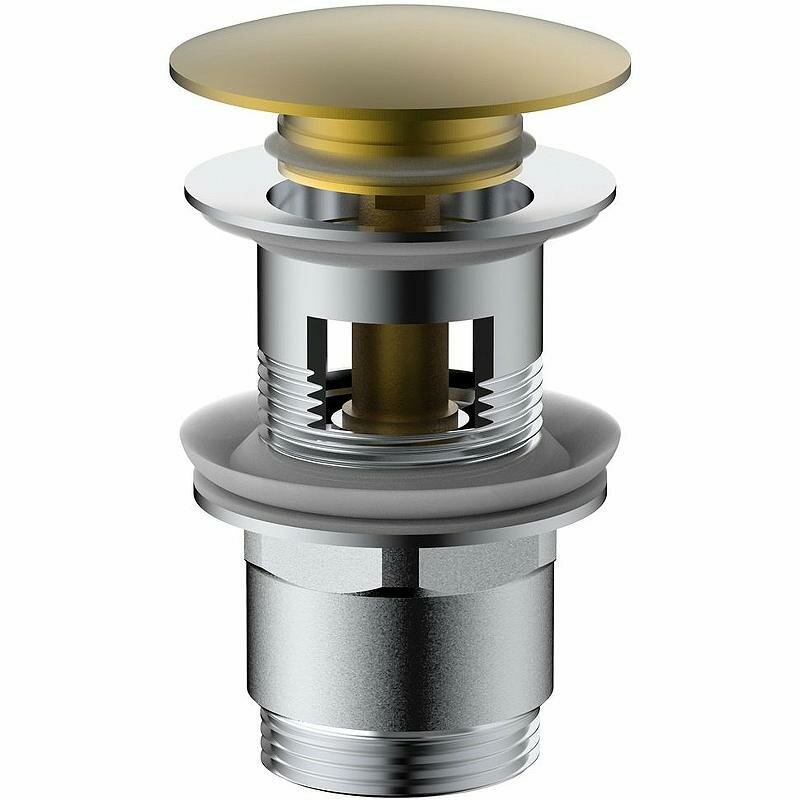 Донный клапан Vincea DPU-1B01BG click-clack Брашированное золото