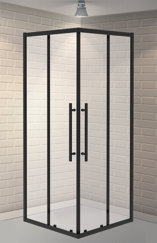 Душевой уголок Esbano Flex 100x100 ESOGF100KVB профиль Черный стекло прозрачное