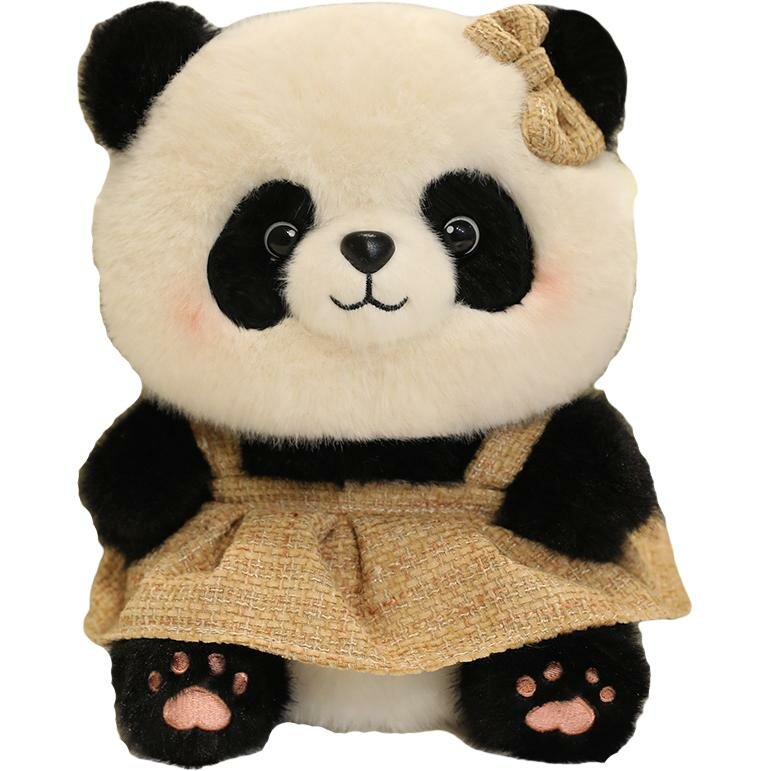 Плюшевая игрушка унисекс YILEXIONG Panda, Yellow Princess Dress, 28 см