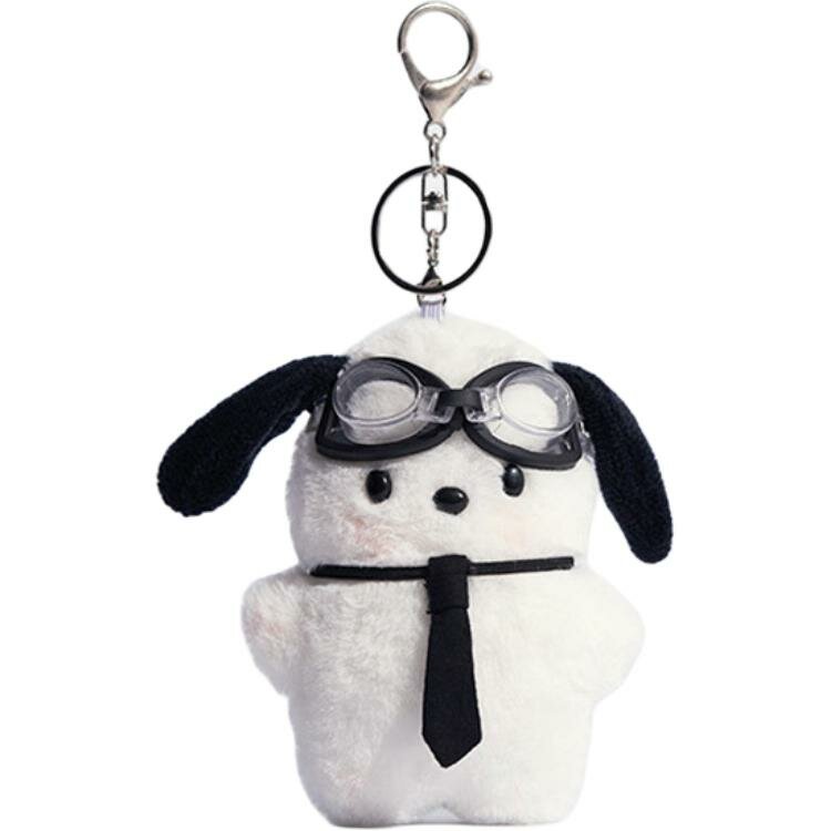 Плюшевая подвеска унисекс BANQIN "Хороший щенок", Well Behaved Puppy Dog, Space Sunglasses Tie Puppy, 12 см