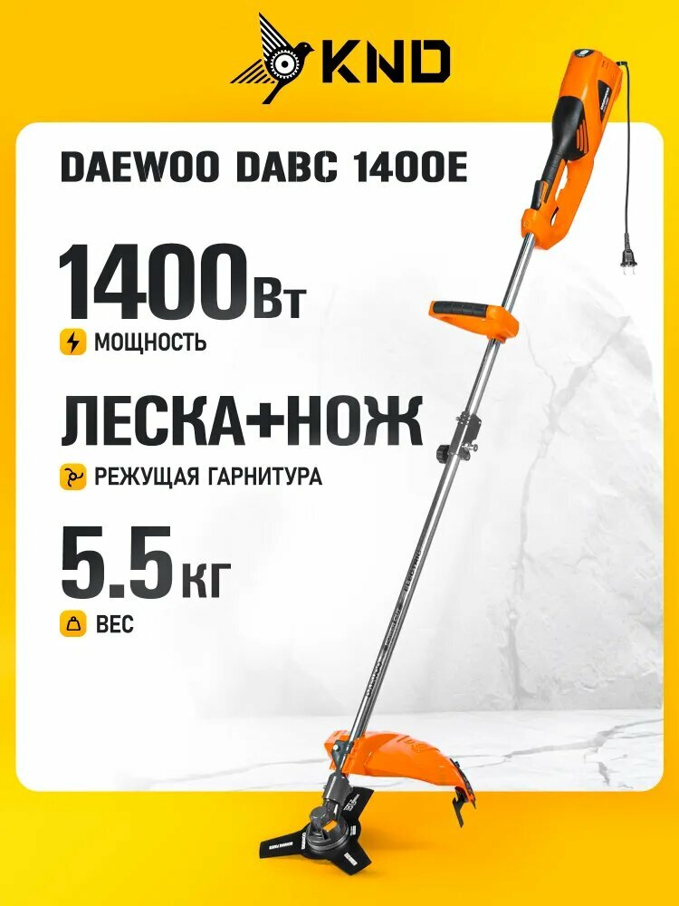 Триммер Daewoo DABC 1400E (1.4 кВт, леска/нож)