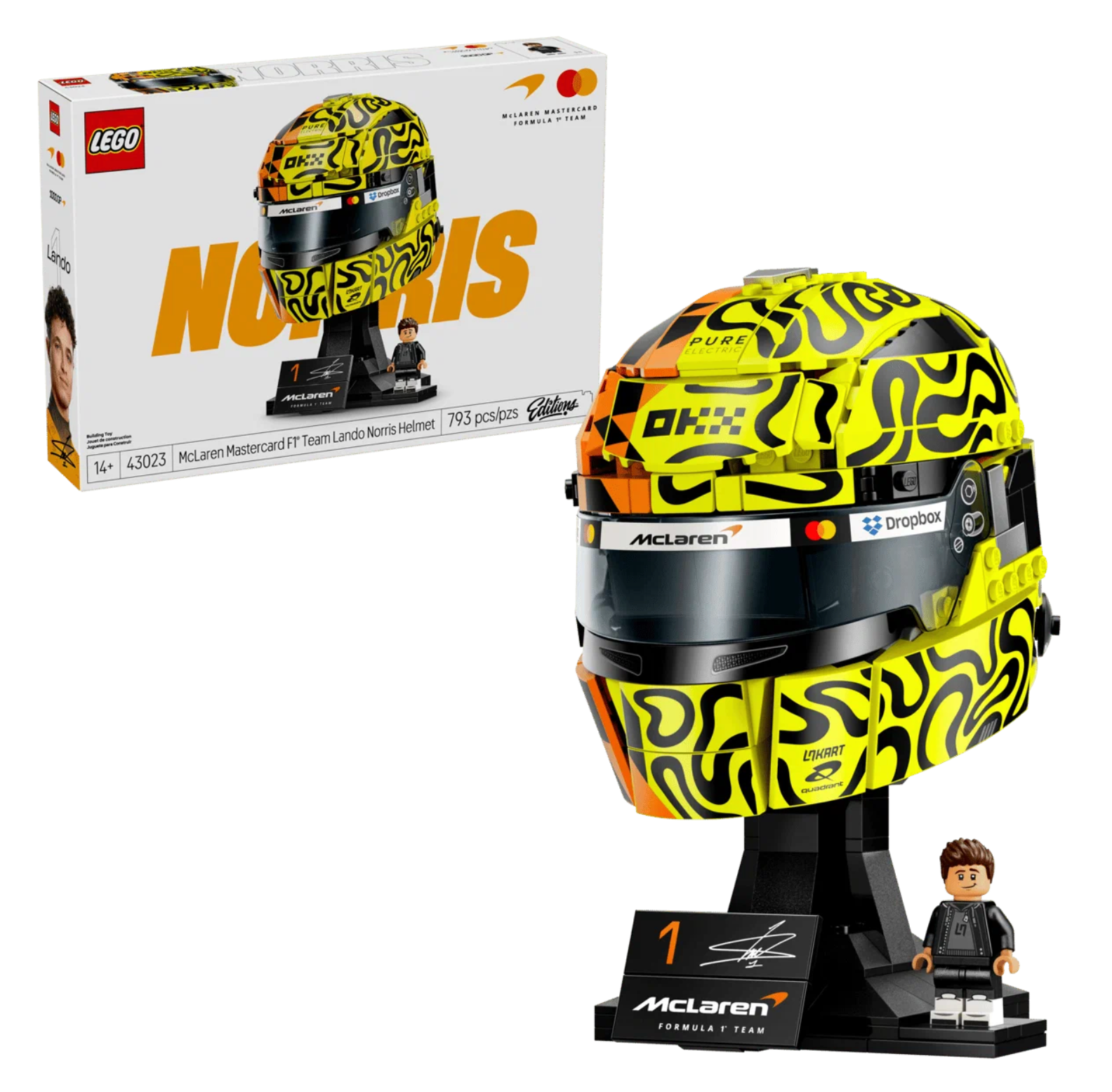 Конструктор LEGO Editions 43023 Шлем Ландо Норриса McLaren Mastercard F1, 793 дет.