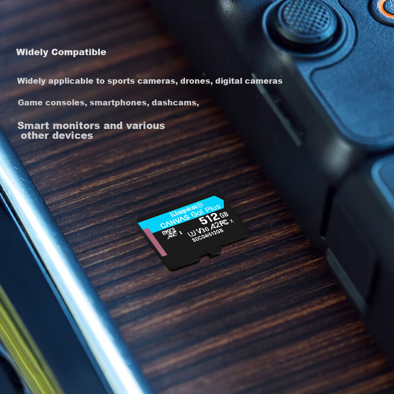 Kingston 512GB TF MicroSD карта памяти U3 V30 A2 для 4K видео DJI Pocket 3 экшн-камеры дроны камеры видеонаблюдение