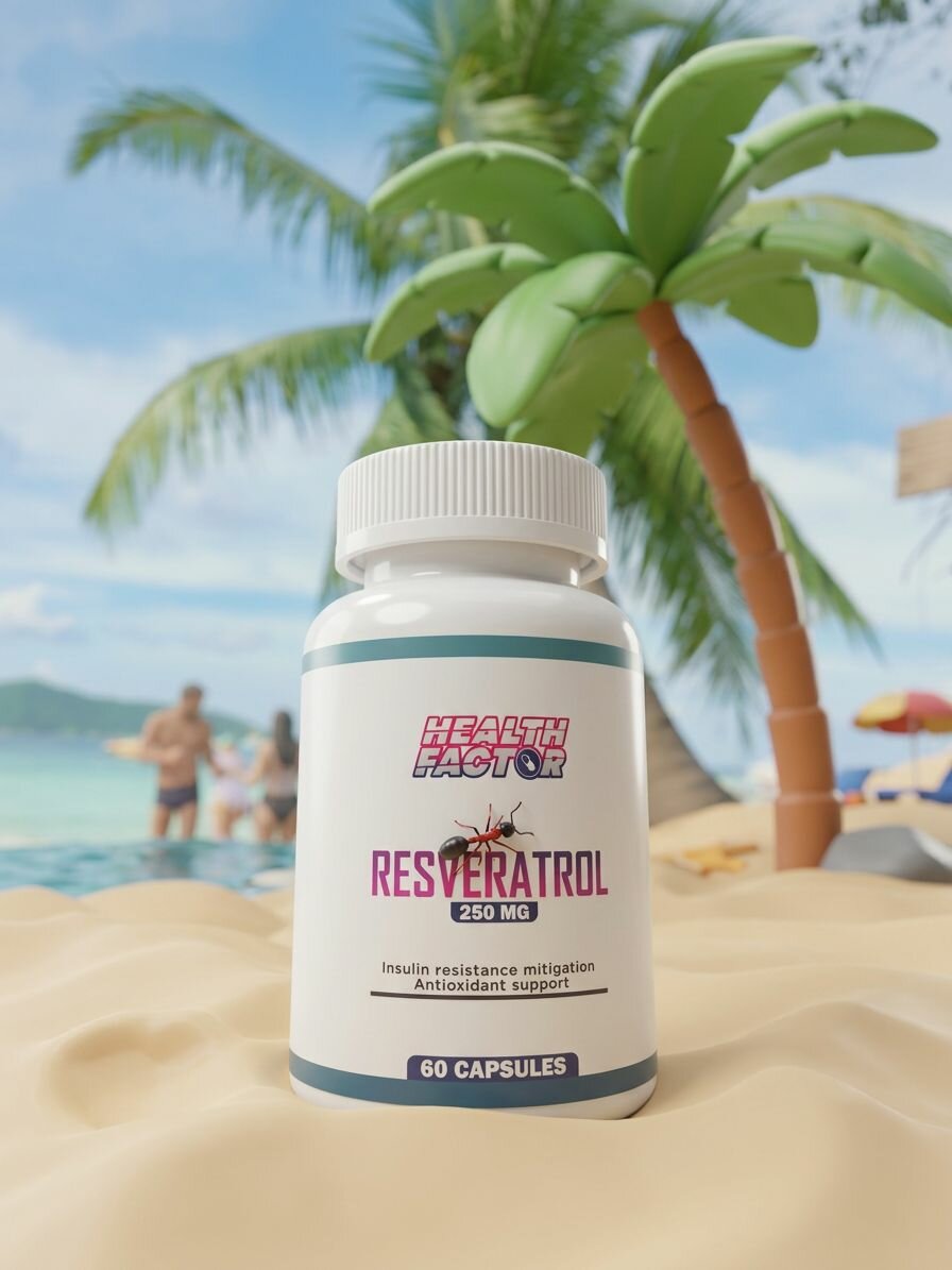 БАД Ресвератрол, Resveratrol 60к Мощный антиоксидант для поддержки сердца и молодости