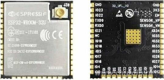 ESPRESSIF ESP32-WROOM-32U 4MB Приёмо-передатчик общего назначения, 1шт
