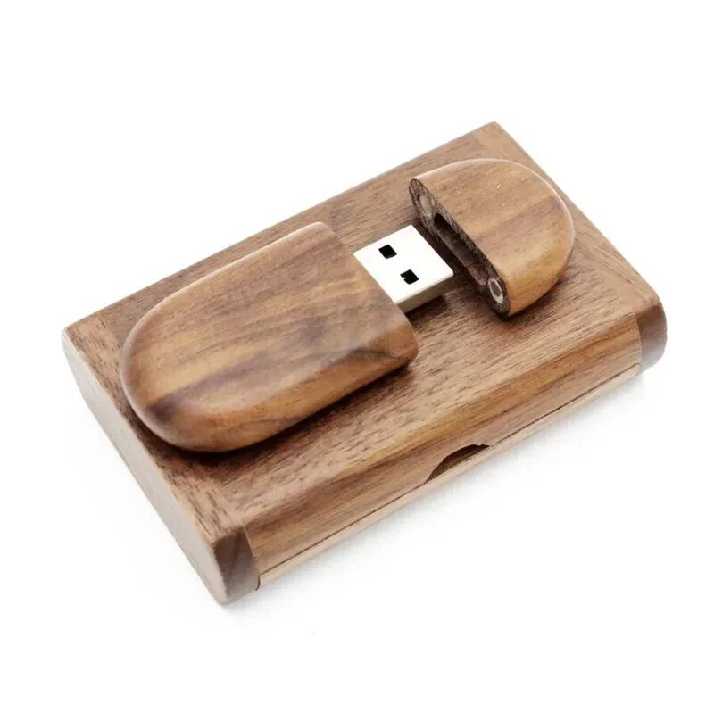 USB-флешка JASTER из дерева 128 ГБ / 64 ГБ / 32 ГБ / 16 ГБ 8GB, Walnut with BOX