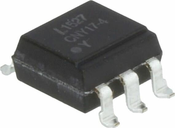 LITE-ON CNY17-4S-TA1 Оптрон, SMD, Каналы 1, Вых транзисторный, Uизол 5кВ, Uce 70В, 1шт