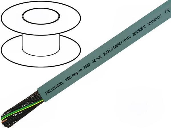 HELUKABEL 10031 Кабель контрольный JZ-500 3G0.75 300/500V, с цифровой маркировкой, 1шт
