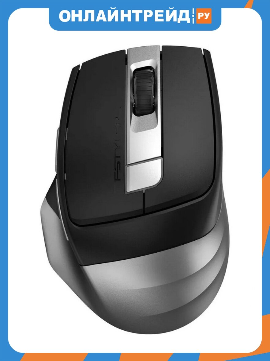 Мышь беспроводная A4TECH Fstyler FB35CS серый/черный