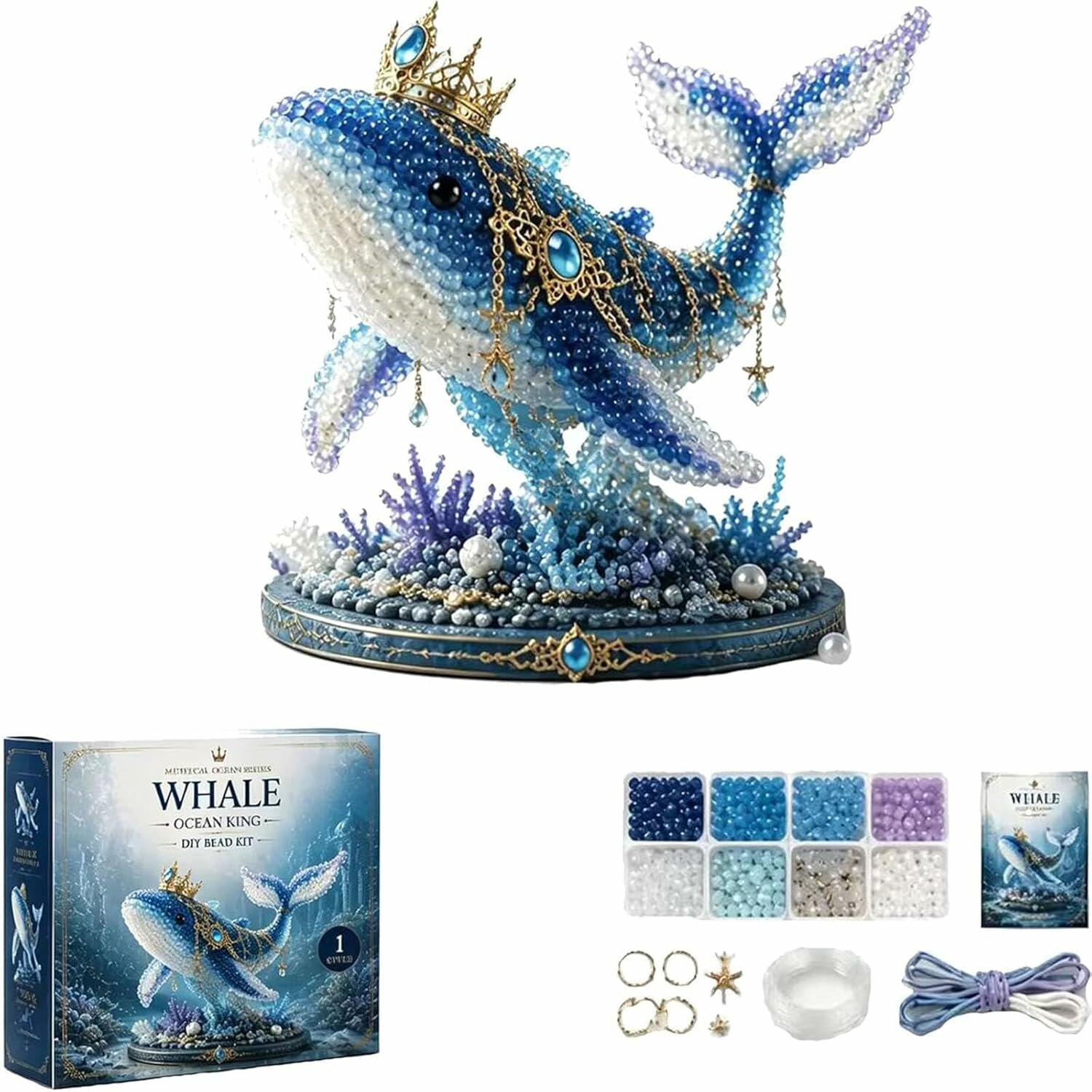 Набор для вышивания бисером Mythical Ocean DIY для начинающих, набор для создания 3D животных из бисера с инструкциями