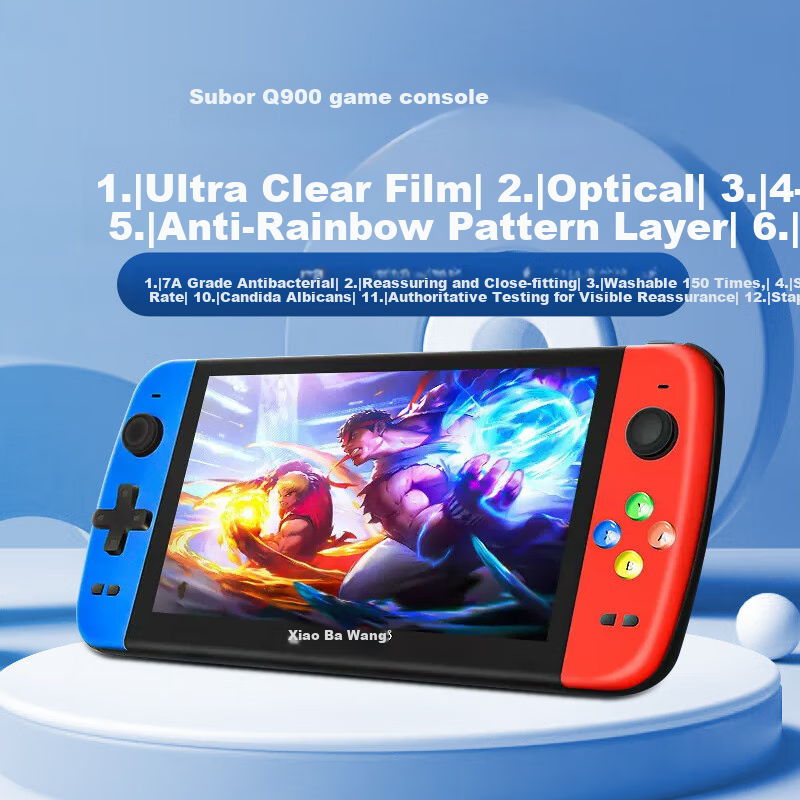 Xiaobawang Q900 портативная игровая консоль PSP с ретро FC двойным джойстиком для детей подарок на день рождения 32 ГБ