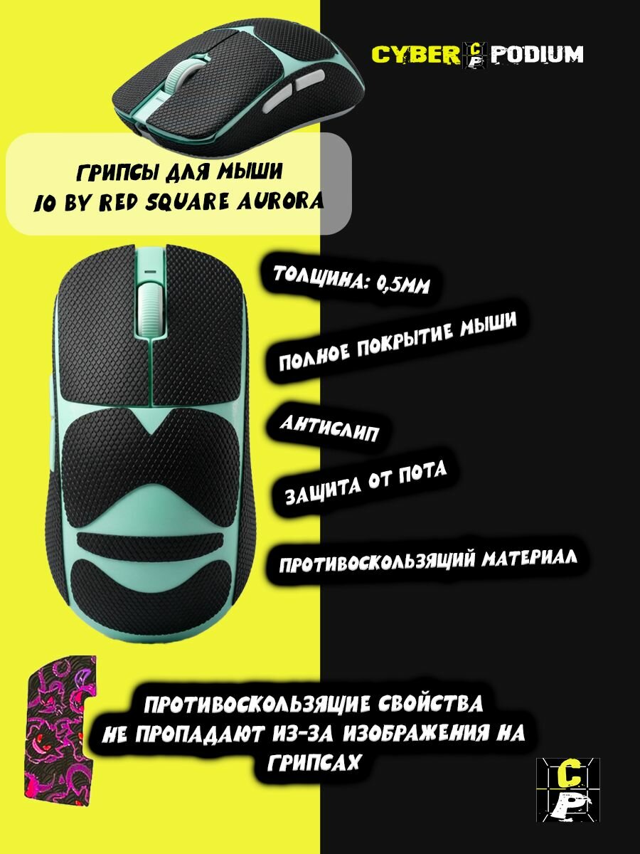 Грипсы для мыши IO by Red Square Aurora противоскользящие наклейки