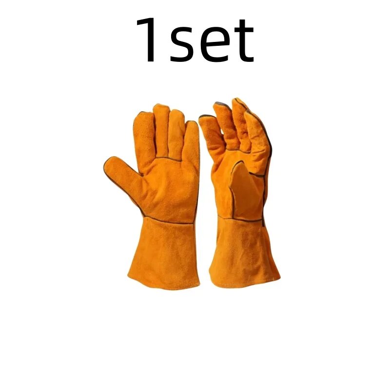 Перчатки сварочные из кожи, 1set