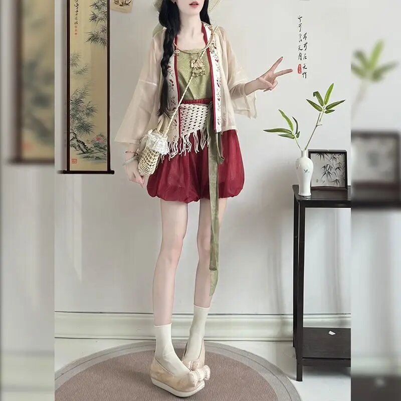 Женский летний комплект ханьфу, color1 set