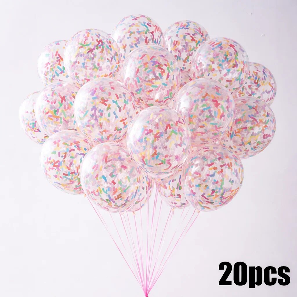 Конфетти-полоски прозрачные 12 дюймов Paper Confetti 20pcs