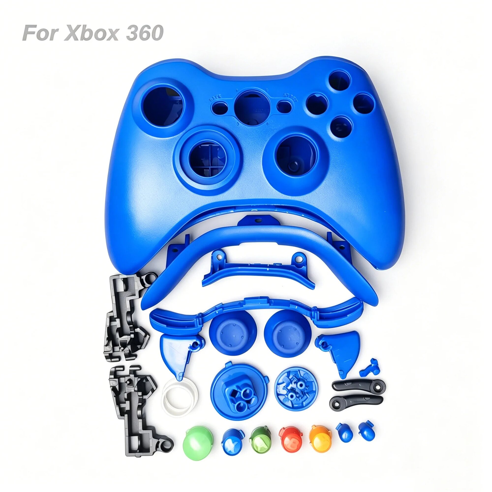 Сменный корпус для Xbox 360, полный комплект, многоцветный Синий, Blue