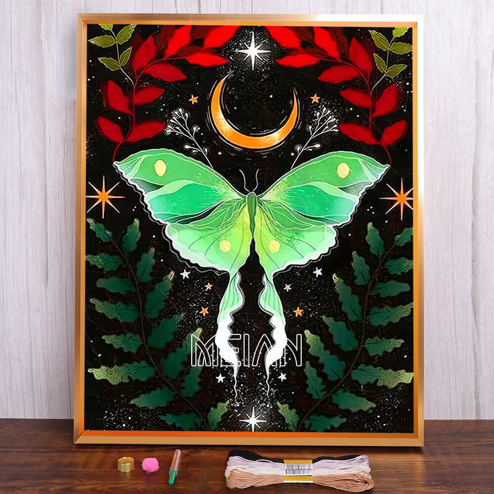 MEIAN Набор для вышивания,30x40CM,11CT,40 цветов