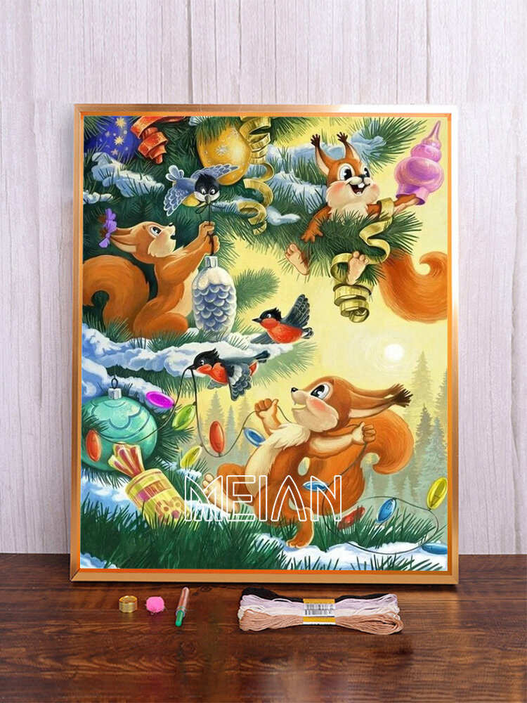 MEIAN Набор для вышивания,30x40CM,11CT,40 цветов