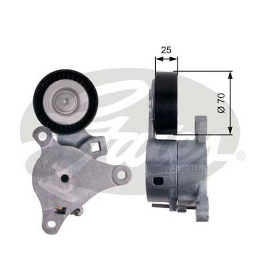 Ролик натяжителя поликлин. ремня 7808-21441 GATES T39041 CITROEN C5 1.8 16V 08->/C4/C8//PEUGEOT 307 2.0 16V
