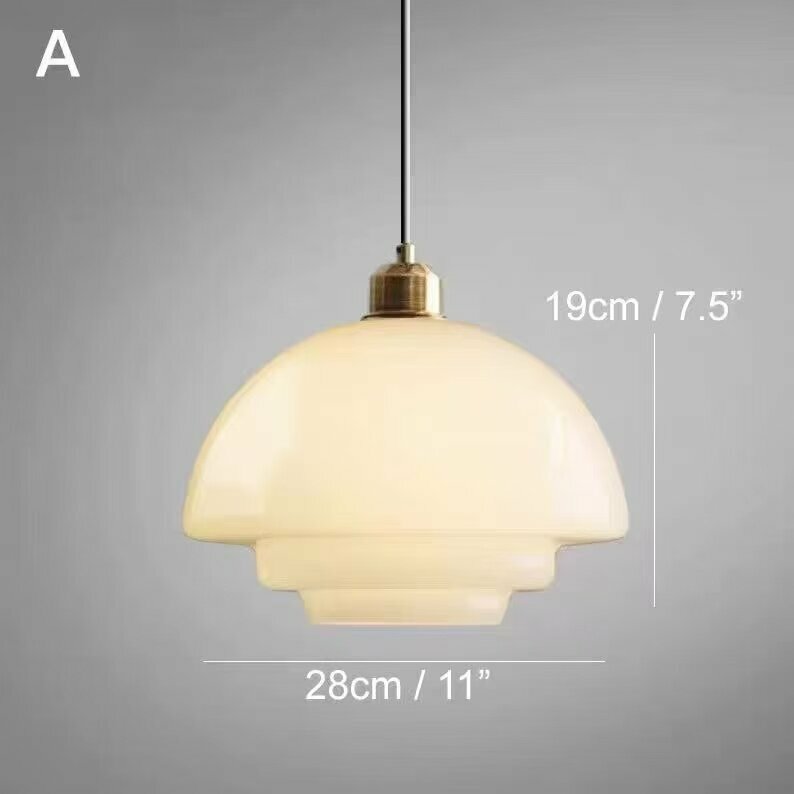 Metal, glass, fishing line chandelier, living room, dining bar, bedroom, warm light, 28*19cm