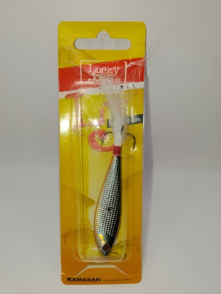 Балансир Lucky John 55mm, 24 гр, тройник, для окуня/щуки/судак, бокоплав, серебристый