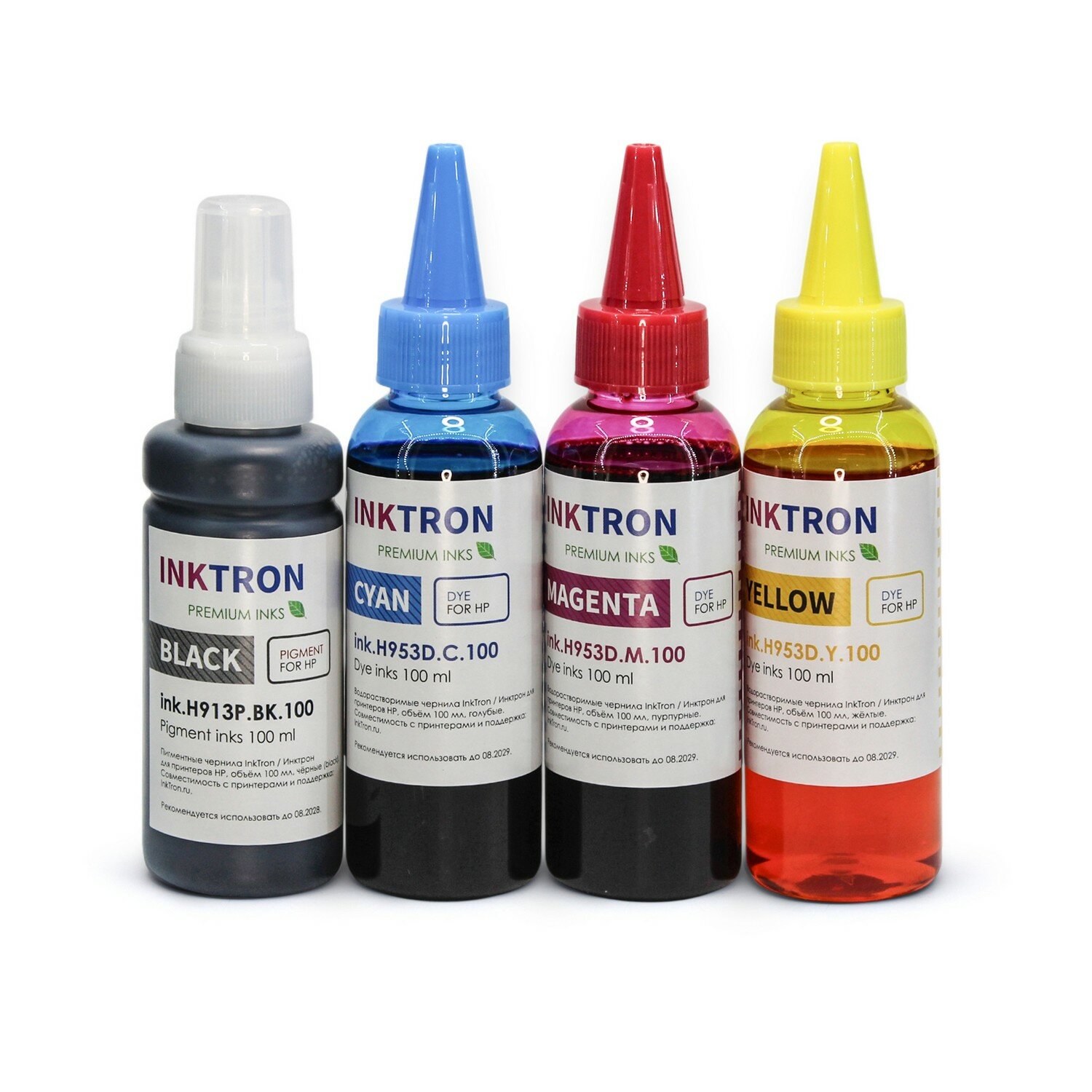 Чернила для HP T120, T520, T125, T130, T525, T530 (для картриджей 711) InkTron пигментные + водные 4 x 100 мл