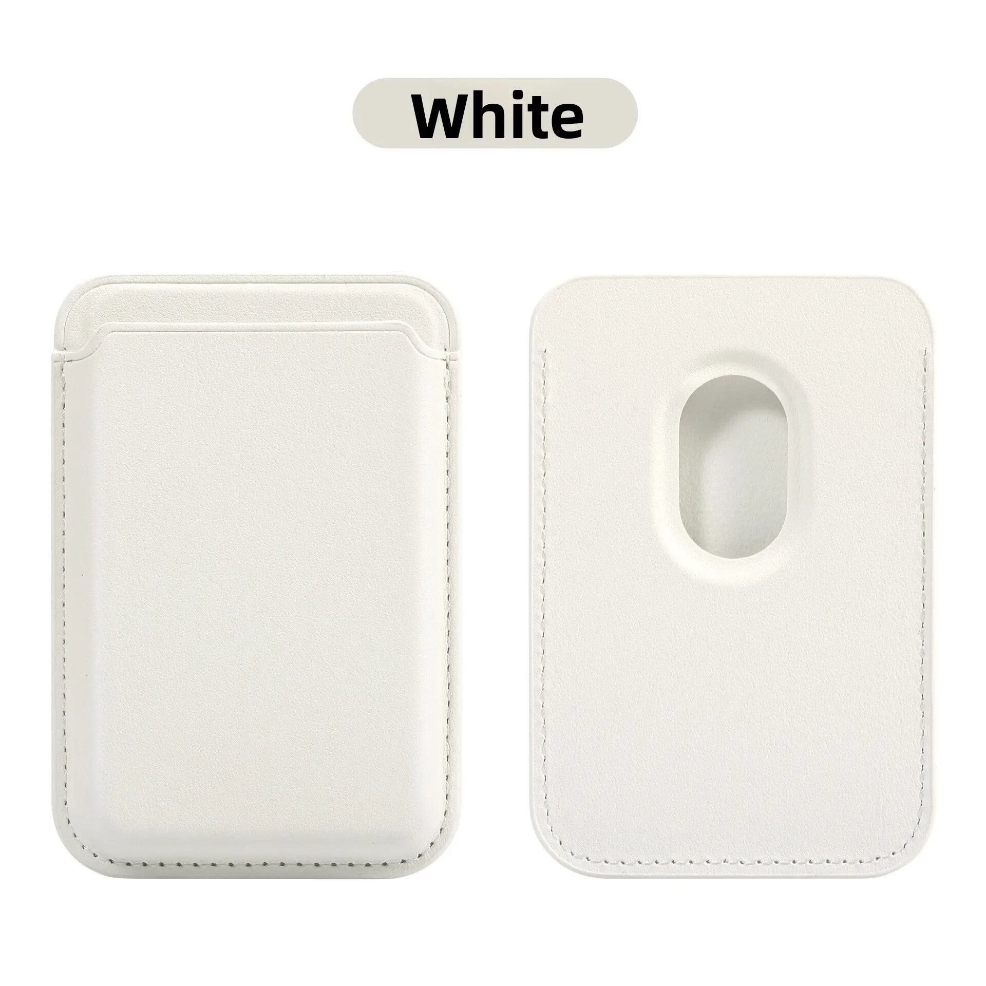Белый кожаный чехол-кошелек для iPhone 13 White