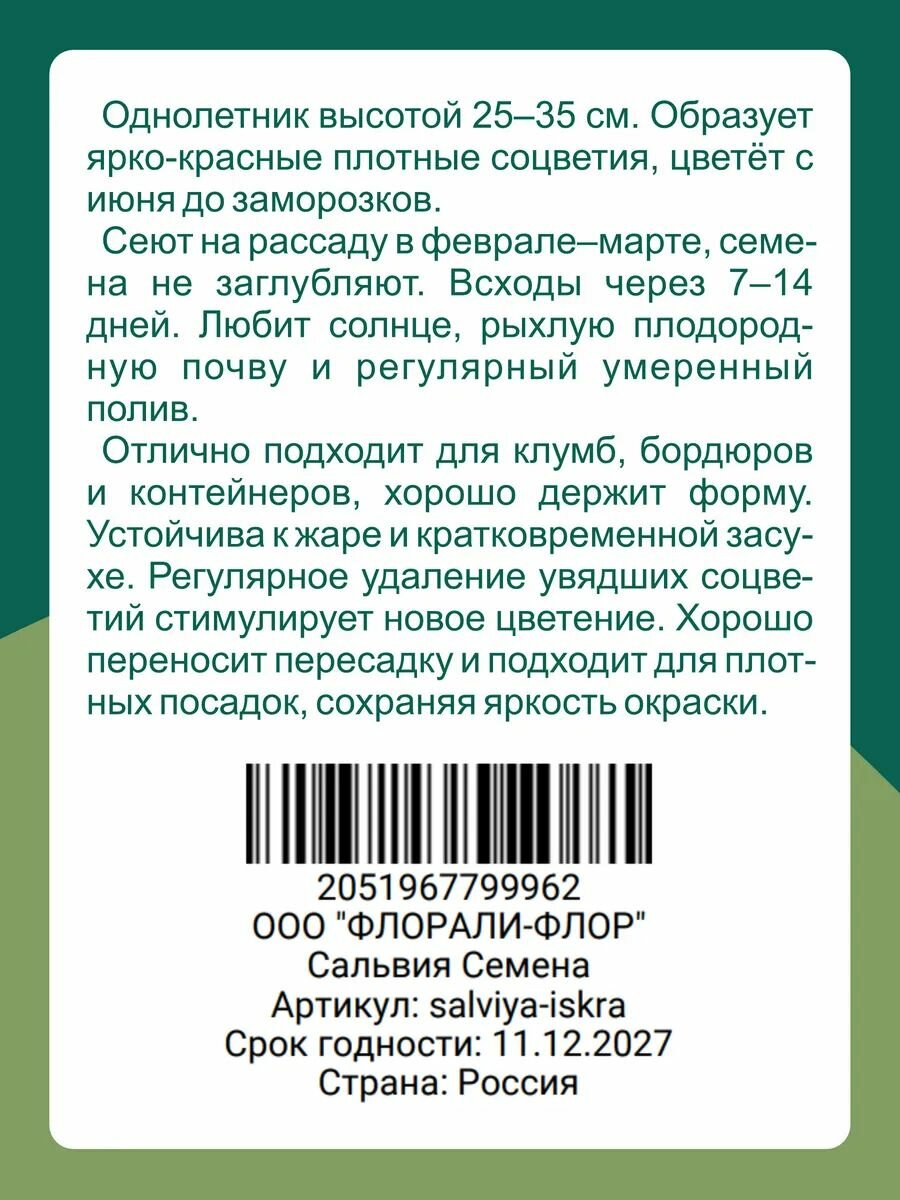 Сальвия Семена — фото 1