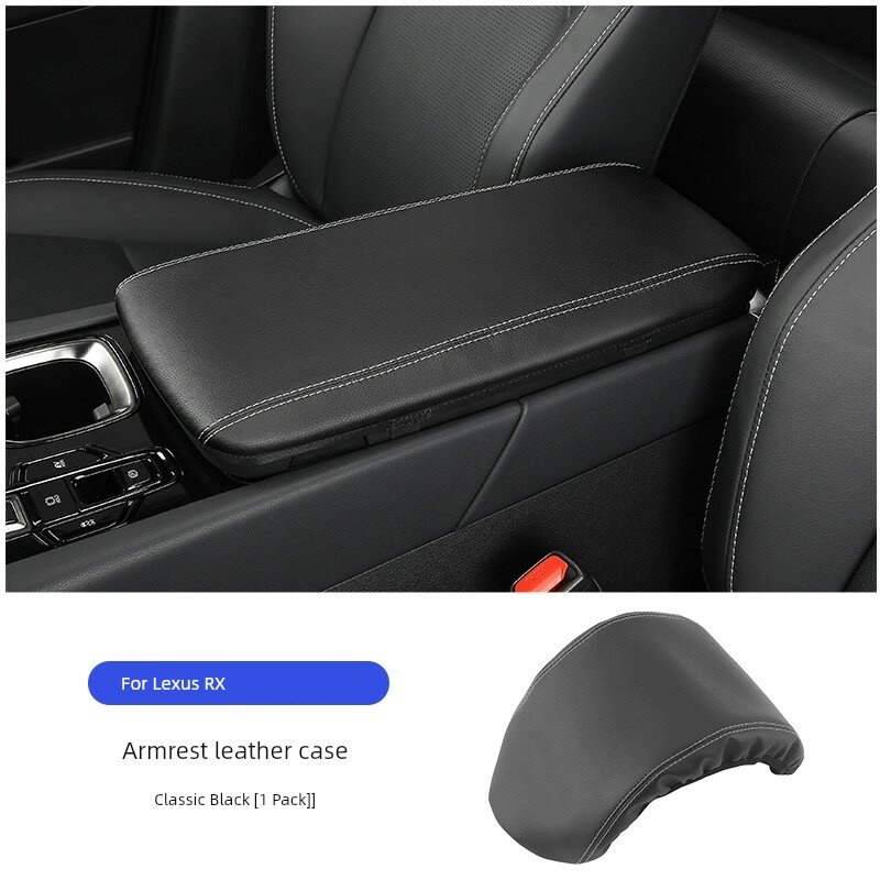 Накладка на подлокотник для Lexus RX350h/RX500h/RX450h 2023-2025, цвет черный, мягкая ткань для интерьера