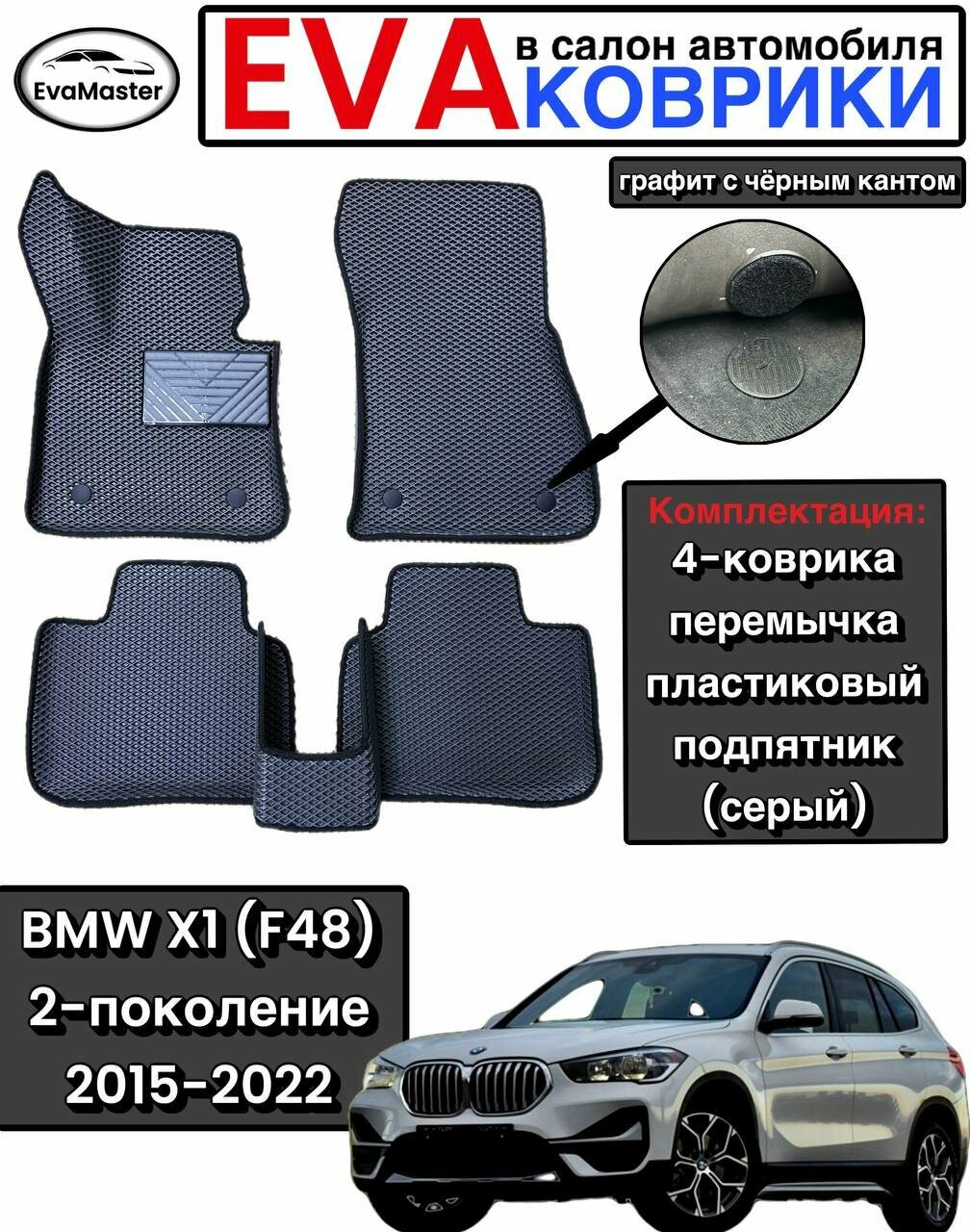 Комплект EVA с бортами для BMW X1 (II) (F48) 2015-2022/БМВ X1 (2) поколение.