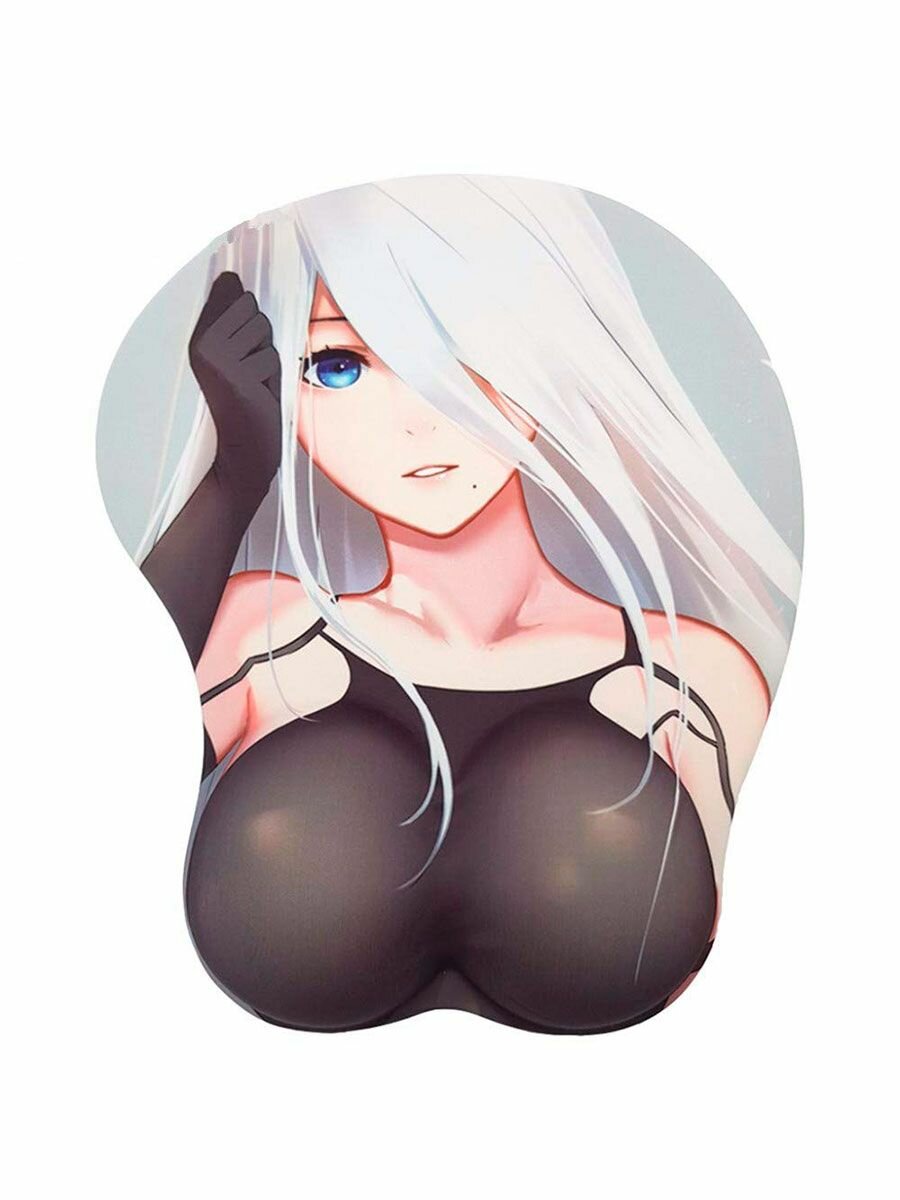 Коврик для мыши 3D с подушкой для поддержки запястья, коврик антистресс, №G05-LH-276, Nier Antomata, A2 YoRHa