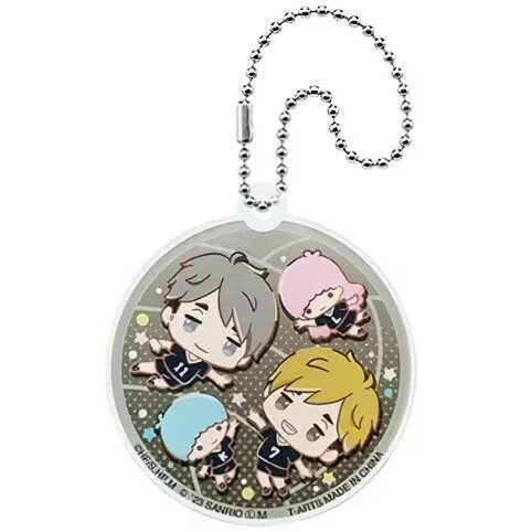 TOMY Haikyu! x Sanrio Gachapon Ключен в виде шарика с яйцом и бумагой, персонаж аниме, коллекционная бусина для