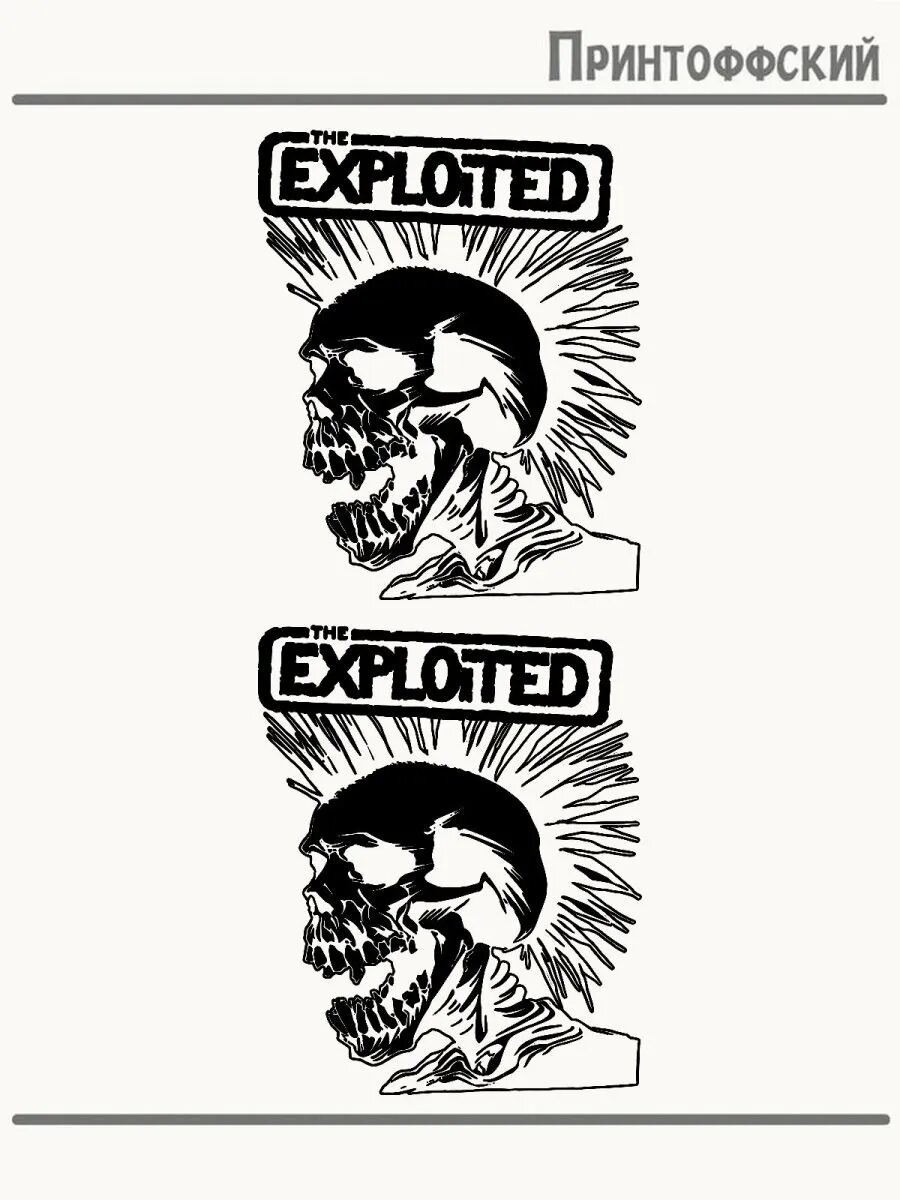 2-е (Две) Термонаклейки группа the exploited