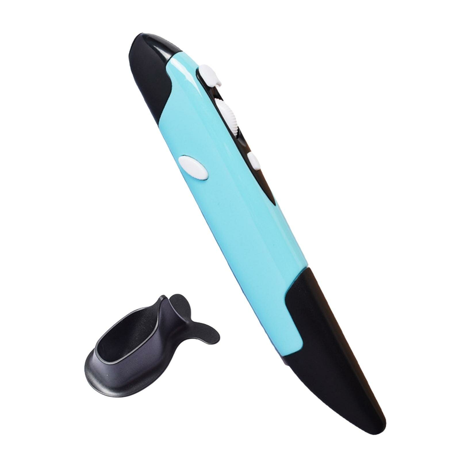 Беспроводная оптическая карманная ручка Mouse Pen 2.4G для компьютера, ПК, ноутбука, синяя.