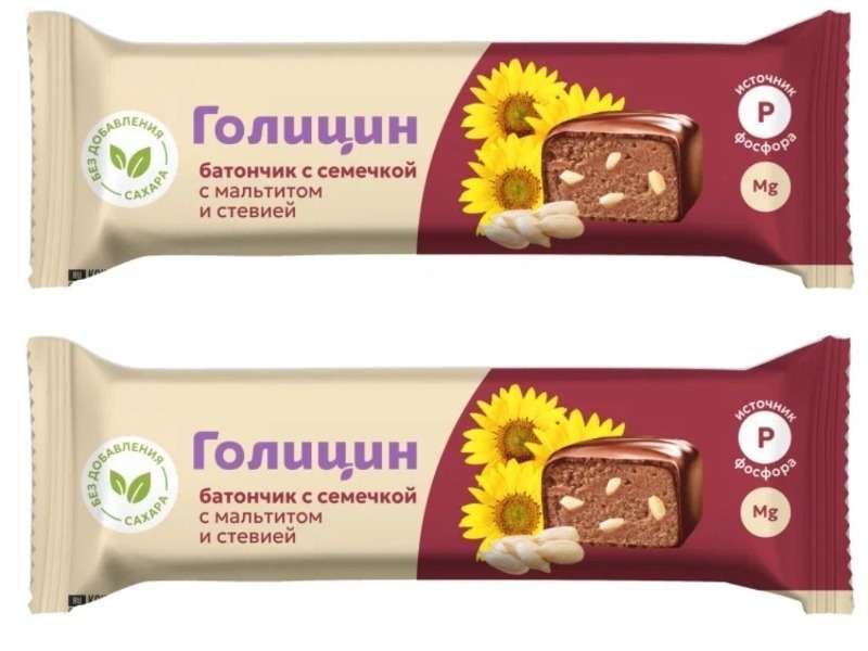 Голицин Батончики с семечкой на мальтите, 34 г, 2 шт