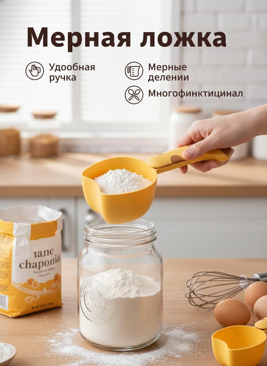 Ложка - зажим для сухого корма и наполнителя