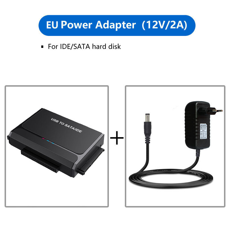 USB адаптер для жесткого диска SATA на IDE 3.0 кабель для ПК 2.5 3.5 с блоком питания ЕС