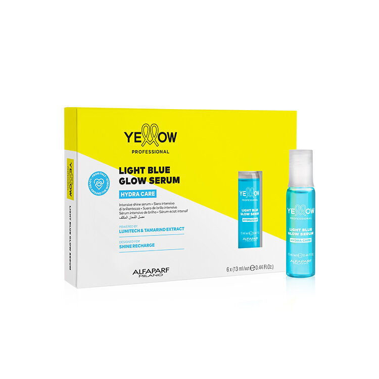 Yellow Professional - Hydra Care Light Blue Glow Serum Сыворотка в ампулах для увлажнения и блеска волос 6*13 мл