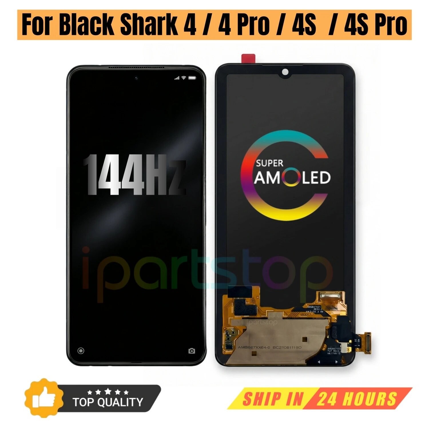 Запасной дисплей iParts для Xiaomi Black Shark 4 4S Pro 5G PRS-H0 PRS-A0 KSR-A0 For Shark 4 Pro