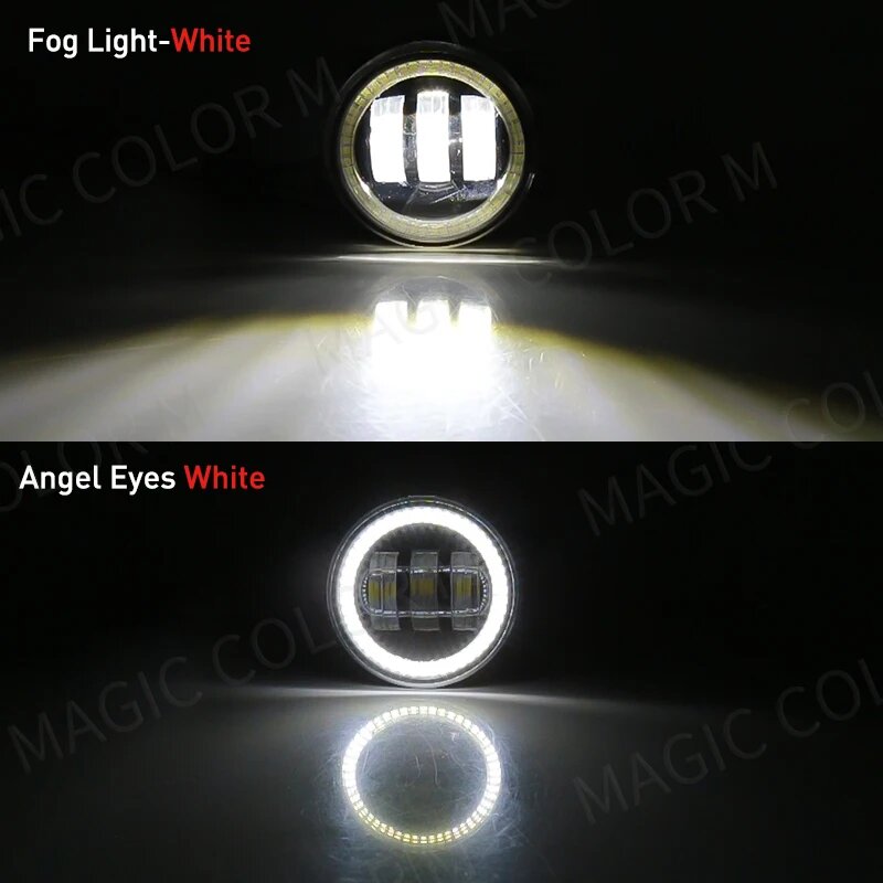 Светодиодные Противотуманные Фары Angel Eye DRL Для Ford Focus, Fusion, Fiesta, Ranger, C-Max, Transit, Tourneo, EcoSport, Edge