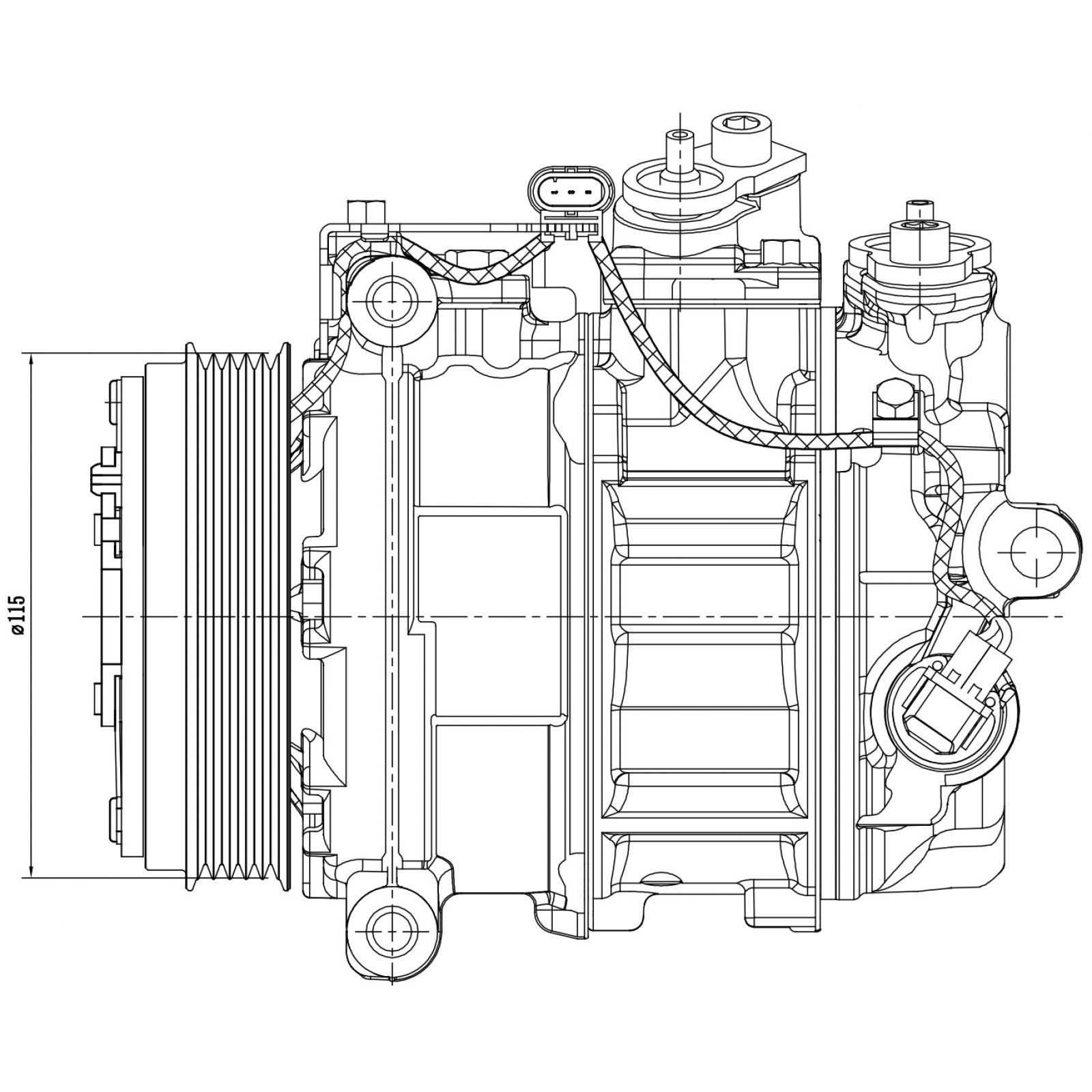 Компрессор кондиционера, для Мерседес GLE V167 2018-, GLS X167 2019- oem 8301401, A0008301401 арт LCAC1530