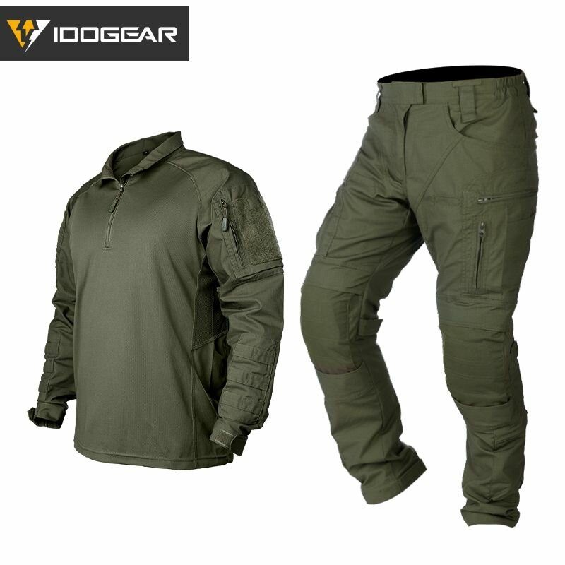Боевая форма IDOGEAR UFS Охотничья одежда с наколенниками камуфляжная форма Тактическая BDU игра в Страйкбол и пейнтбол 3006