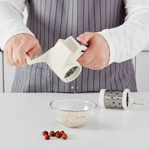 Роторная терка с 2 насадками IKEA UPPFYLLD (Цвет товара: белый; Размеры, мм: 170х120х90)