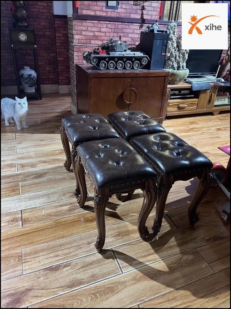Табурет квадратный с экокожей и ящиком для хранения, 41x45x31 см — фото 1