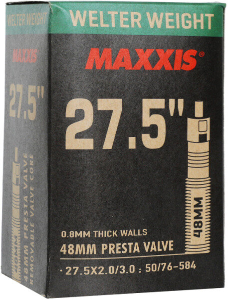 Камера Maxxis Welter Weight 27.5x2.0/3.0, F/V, 48 мм.